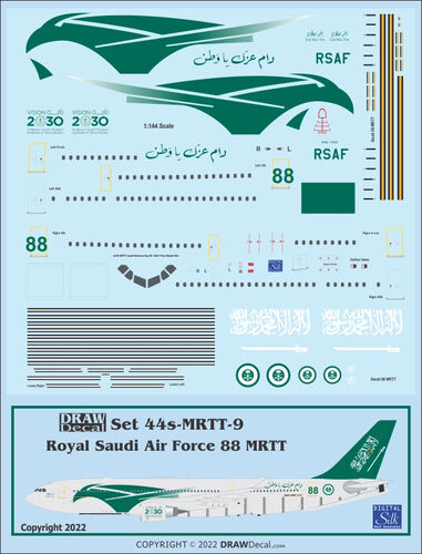 Draw Decal 44-MRTT-09 Airbus A330 MRTT - RSAF 88th Saudi National Day