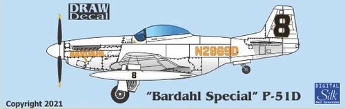 Draw Decal 44-P51-09 North American P-51 D - "Bardahl Special" (1964 Version)