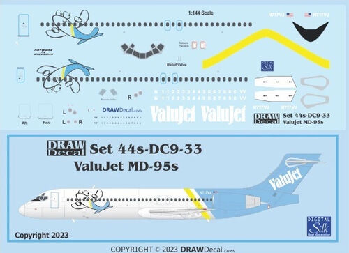 Draw Decal 44-DC9-33 Boeing 717 (MD-95) - ValuJet Airlines