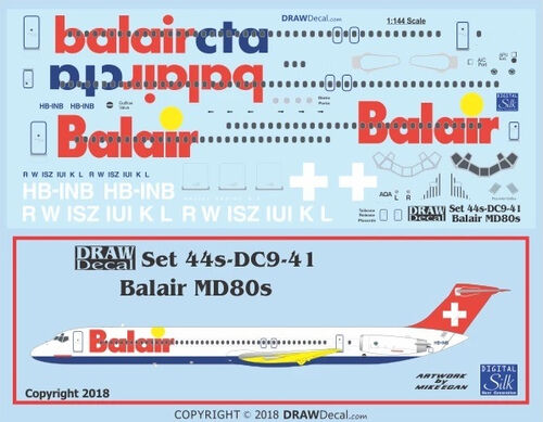 Draw Decal 44-DC9-41 McDonnell Douglas MD-80 - Balair