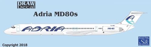 Draw Decal 44-DC9-51 McDonnell Douglas MD-80 - Adria Airways