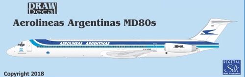 Draw Decal 44-DC9-01 McDonnell Douglas MD-80 - Aerolineas Argentinas