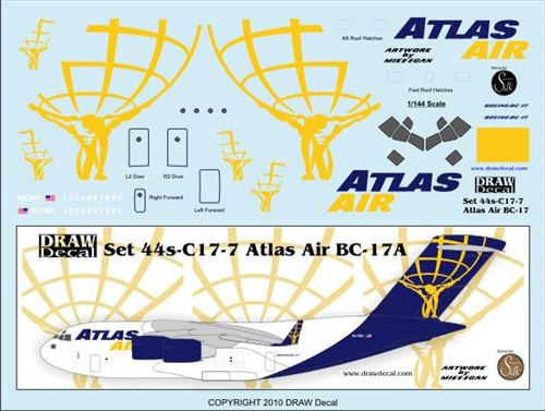 Draw Decal 44-C17-07 Boeing BC-17 A - Atlas Air Flight of Fancy