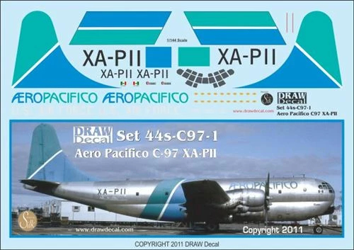 Draw Decal 44-C97-01 Boeing C-97 Stratofreighter - Aero Pacifico (XA-PII)
