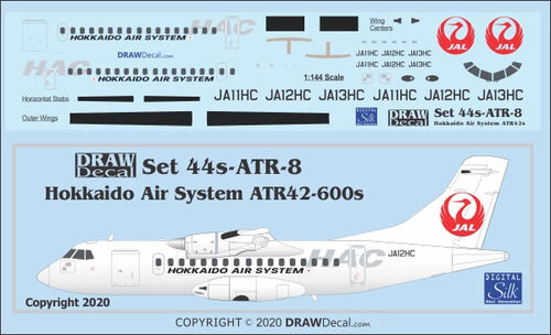 Draw Decal 44-ATR-08 ATR42-600 - Hokkaido Air System