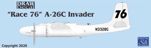 Draw Decal 44-B26-02 Douglas A-26C Invader - "Race 76"