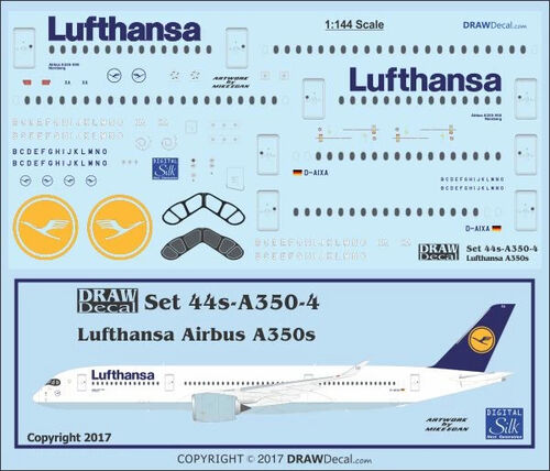 Draw Decal 44-A350-04 Airbus A350-900 - Lufthansa