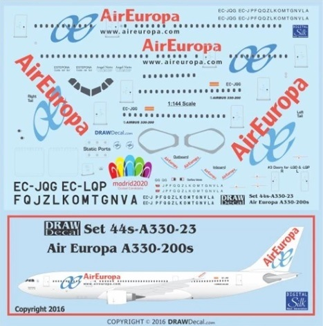 Draw Decal 44-A330-23 Airbus A330-200 - Air Europa