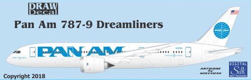 Draw Decal 44-787-01B Boeing 787-9 Dreamliner - Pan Am Flight of Fancy