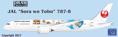 Draw Decal 44-787-05 Boeing 787-8 Dreamliner - Japan Airlines "Sora wo Tobu"