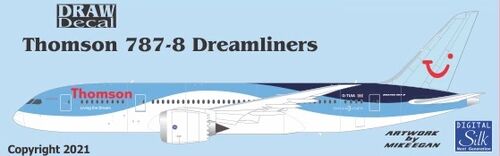 Draw Decal 44-787-08A Boeing 787-8 Dreamliner - Thomson