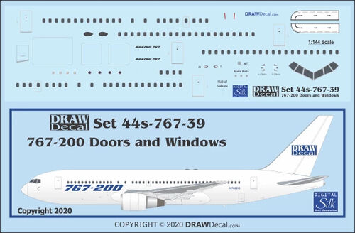Draw Decal 44-767-39 Boeing 767-200 - Doors and Windows