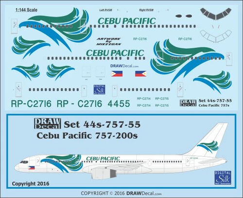 Draw Decal 44-757-55 Boeing 757 - Cebu Pacific