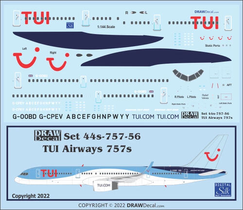 Draw Decal 44-757-56 Boeing 757 - TUI Airways