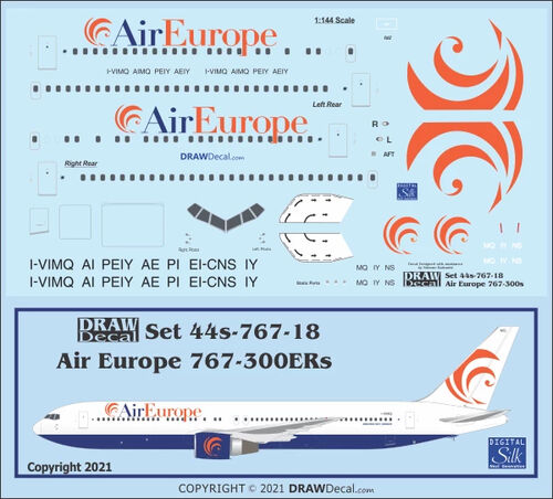 Draw Decal 44-767-18 Boeing 767-300ER - Air Europe