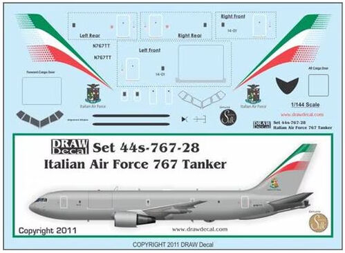 Draw Decal 44-767-28 Boeing 767-200 - Italian Air Force Tanker
