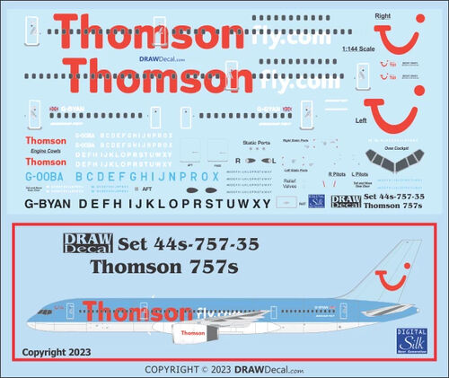 Draw Decal 44-757-35 Boeing 757-200 - Thomson