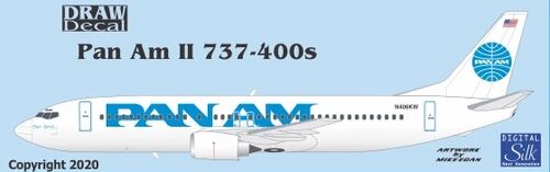 Draw Decal 44-737-117 Boeing 737-400 - Pan Am