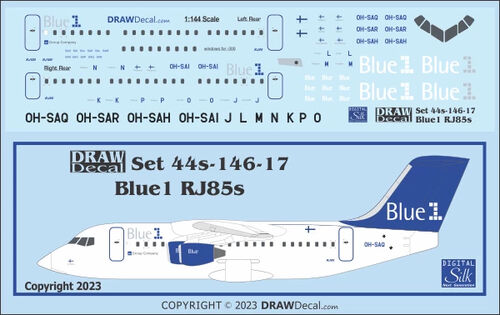 Draw Decal 44-146-17 Avro RJ85 - Blue1