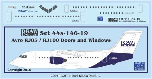 Draw Decal 44-146-19 BAe146 - Doors and Windows
