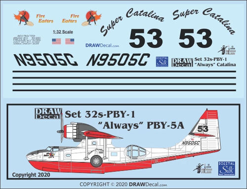 Draw Decal 32-PBY-01 Consolidated PBY-5A Catalina - "Always"