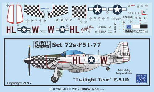 Draw Decal 32-P51-77 North American P-51 D - "Twilight Tear"