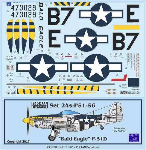 Draw Decal 24-P51-56 North American P-51 D - "Bald Eagle" Gathering of Mustangs and Legends