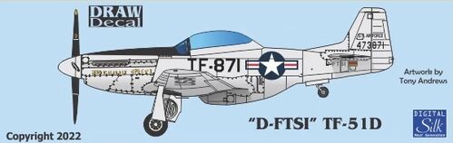 Draw Decal 24-P51-181 North American TF-51 D - "TF-871" (D-FTSI)