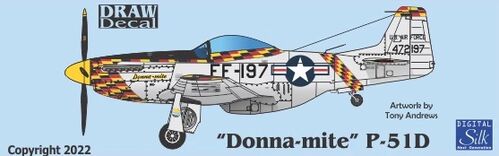 Draw Decal 24-P51-186 North American P-51 D - "Donna-mite"