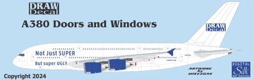 Draw Decal 25-A380-08 Airbus A380 - Doors and Windows
