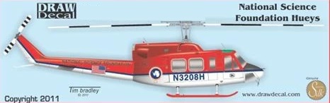 Draw Decal 32-HUEY-03 National Science Foundation Hueys