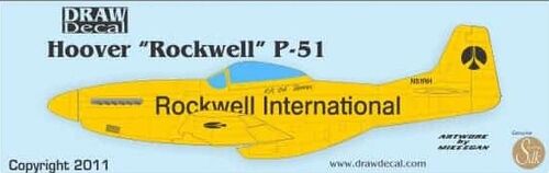 Draw Decal 32-P51-04 North American P-51 D - Bob Hoover "Rockwell"