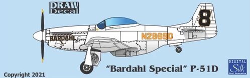 Draw Decal 32-P51-09A North American P-51 D - "Bardahl Special" (Late 1960s Version)