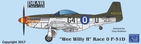 Draw Decal 32-P51-51R North American P-51 D - "Wee Willy II" Race 0