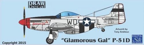 Draw Decal 24-P51-11 North American P-51 D - "Glamorous Gal" Gathering of Mustangs and Legends