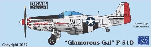 Draw Decal 24-P51-11A North American P-51 D - "Glamorous Gal" (1999 Version)