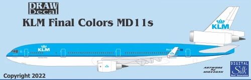 Draw Decal 20-MD11-04 McDonnell Douglas MD-11 - KLM Thin Blue Stripe