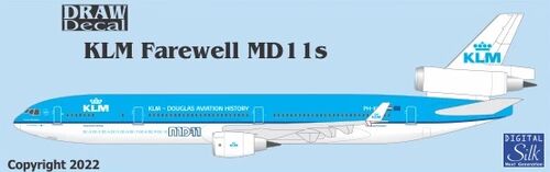 Draw Decal 20-MD11-04A McDonnell Douglas MD-11 - KLM Farewell