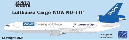 Draw Decal 20-MD11-14 McDonnell Douglas MD-11F - Lufthansa WOW