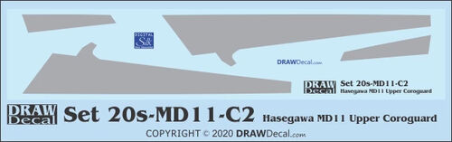Draw Decal 20-MD11-C2 McDonnell Douglas MD-11 - Upper Coroguard (for Hasegawa kits)