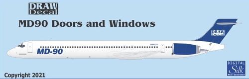 Draw Decal 20-MD90-05 McDonnell Douglas MD-90 - Doors and Windows