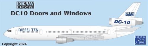 Draw Decal 20-DC10-07 McDonnell Douglas DC-10 - Doors and Windows