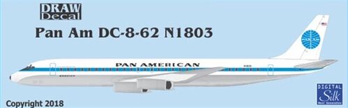 Draw Decal 20-DC8-15 Douglas DC-8-62 - Pan Am (N1803)