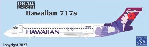 Draw Decal 20-DC9-06 Boeing 717 - Hawaiian Airlines