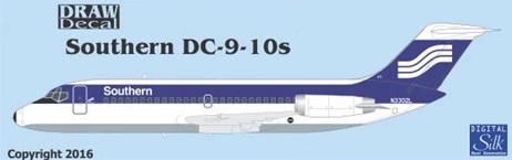 Draw Decal 20-DC9-43 McDonnell Douglas DC-9-10 - Southern