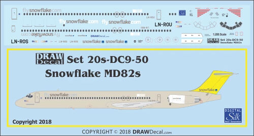 Draw Decal 20-DC9-50 McDonnell Douglas MD-80 - Snowflake