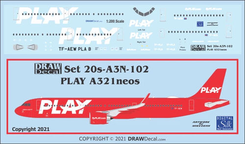 Draw Decal 20-A3N-102 Airbus A321neo - PLAY