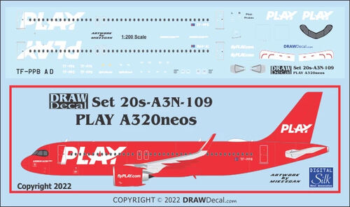 Draw Decal 20-A3N-109 Airbus A320neo - PLAY