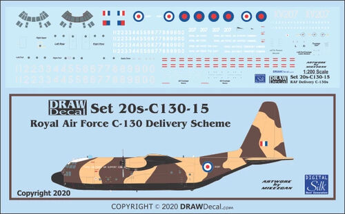 Draw Decal 20-C130-15 Lockheed C-130 K - RAF Delivery Colors