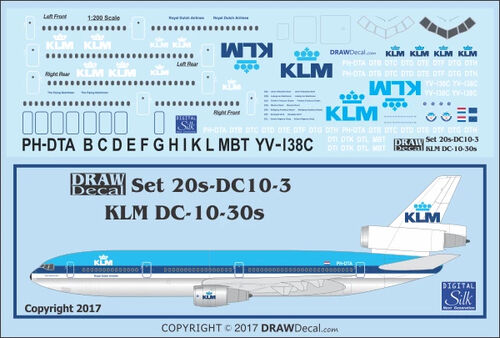 Draw Decal 20-DC10-03 McDonnell Douglas DC-10-30 - KLM